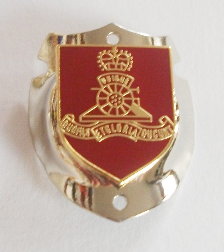 ROYAL ARTILLERY BRITISH ARMY LAPEL PIN OR WALKING STICK MOUNT 2 ...