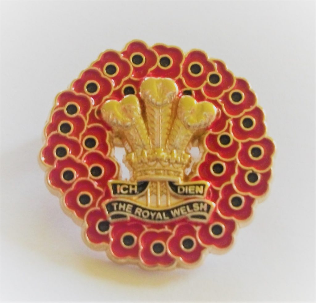 POPPY WREATH ROYAL WELSH REGIMENT BRITISH ARMY QUALITY PRODUCT UNIQUE ...